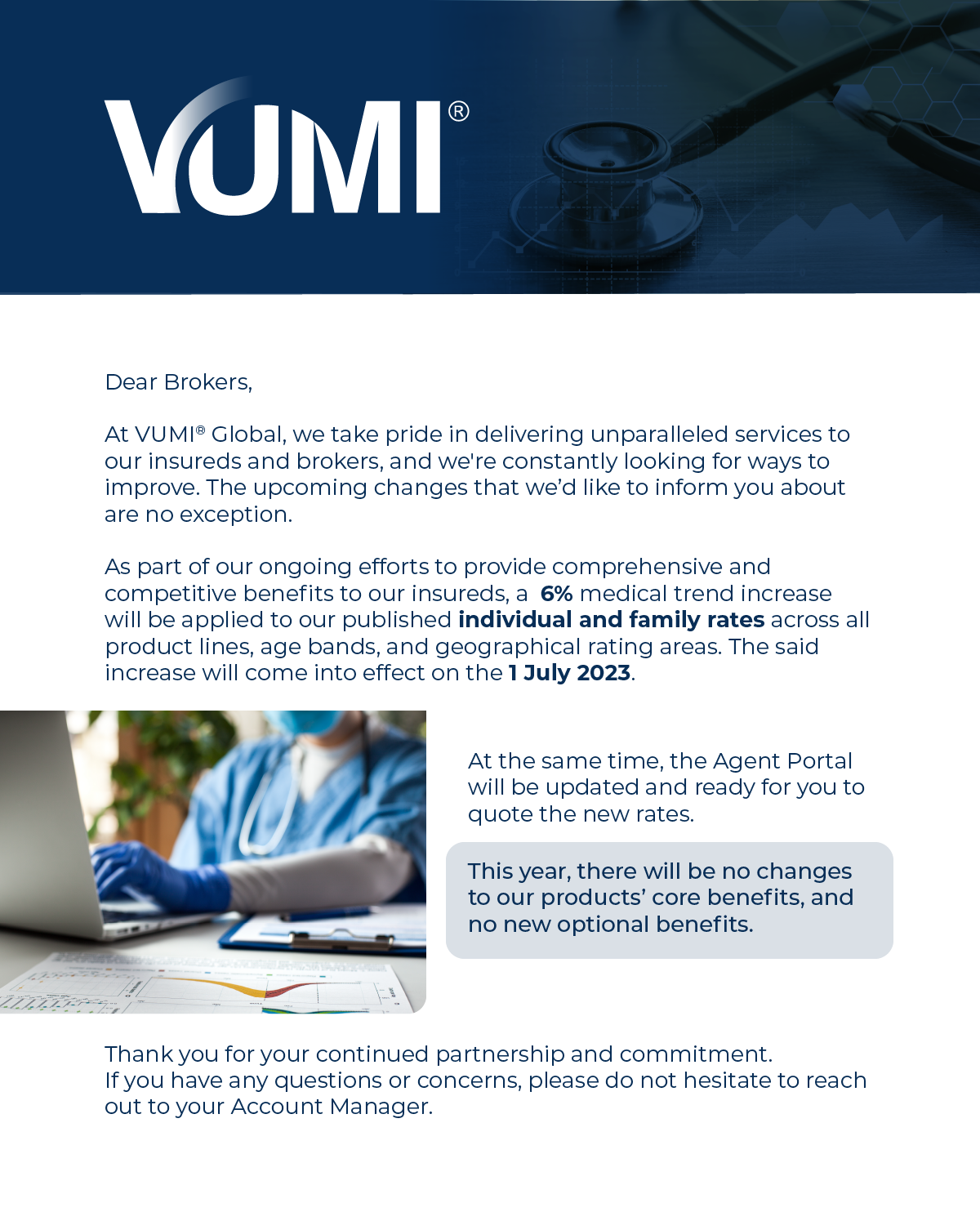 VUMI® Global - Medical Trend Increase Update