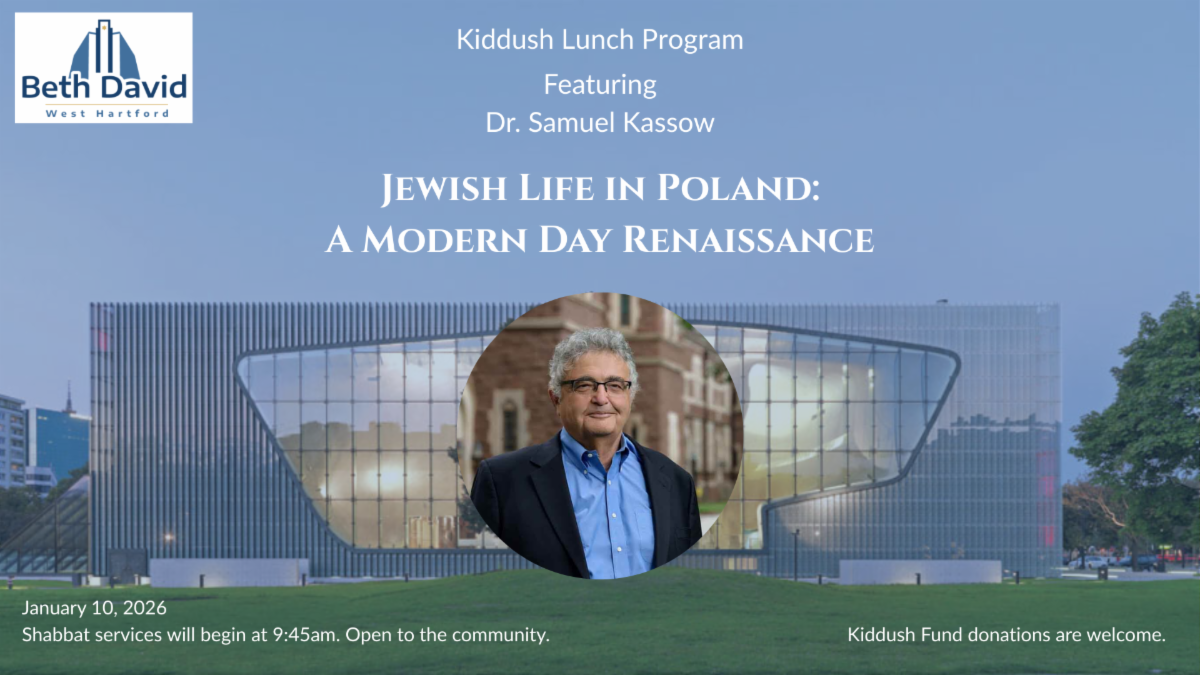 Beth David Weekly News January 1, 2026