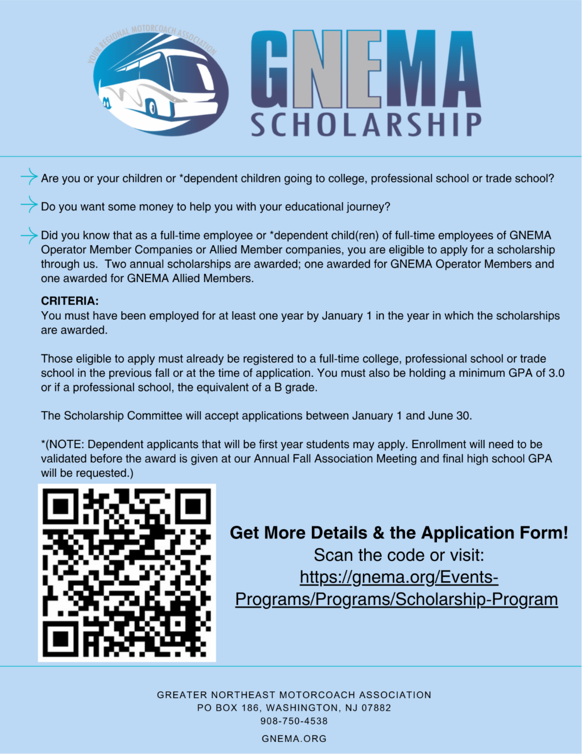 The 2026 GNEMA Scholarship Application Window Opens January 1, 2026!