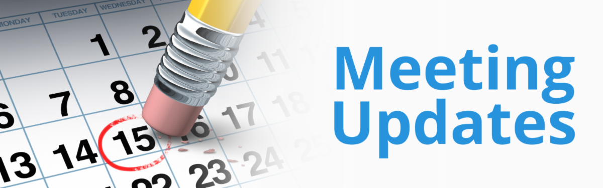 Meeting updates due to Hurricane Milton