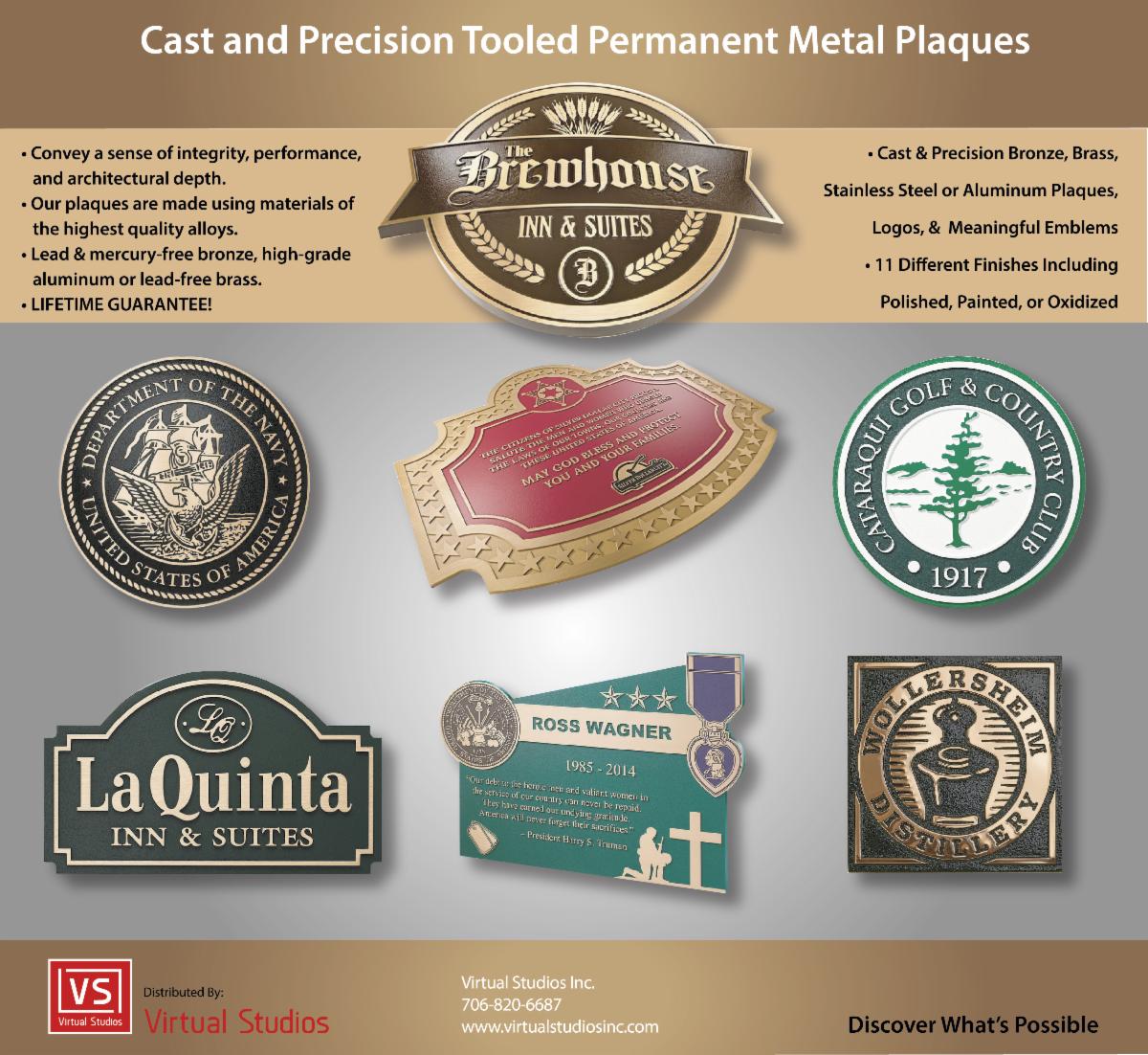 Reminder: Cast & Precision Tooled Plaques