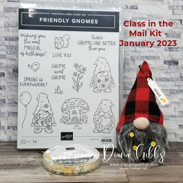January Class in the Mail Kit - Friendly Gnomes