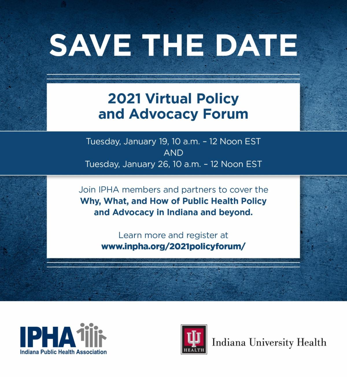 IPHA Updates: Policy & Advocacy Forum Registration; Give the Gift of ...