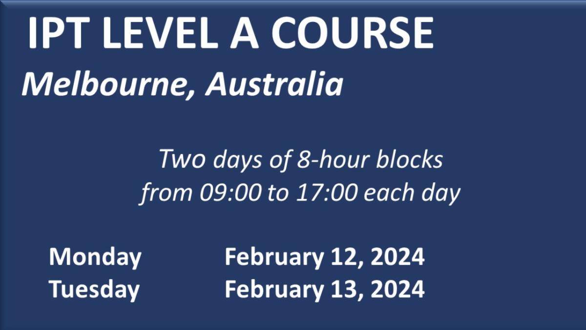 IPT Training AUSTRALIA February 2024