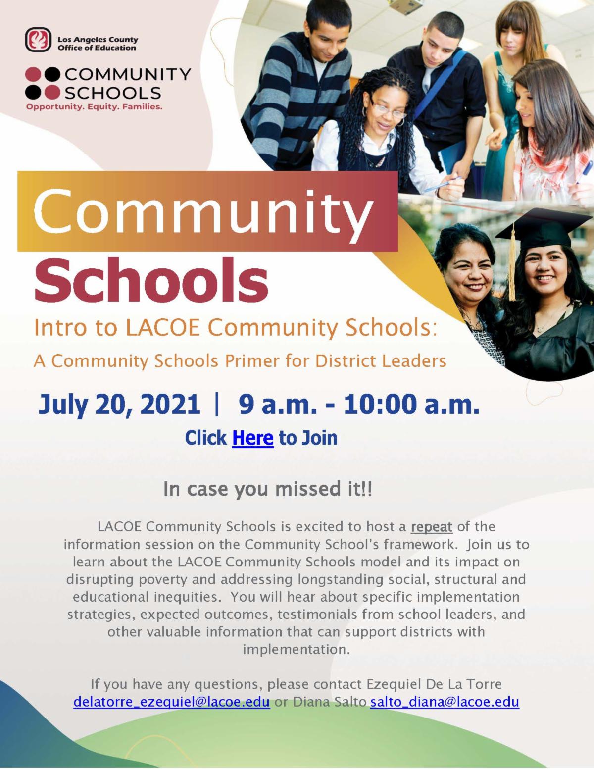LACOE Community Schools Launches Groundbreaking Data Management System ...