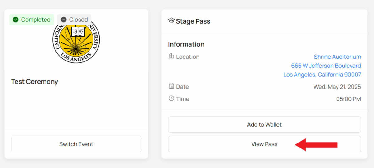 Cal State LA Commencement 2025 Reminder: Stage Pass & Guest Tickets