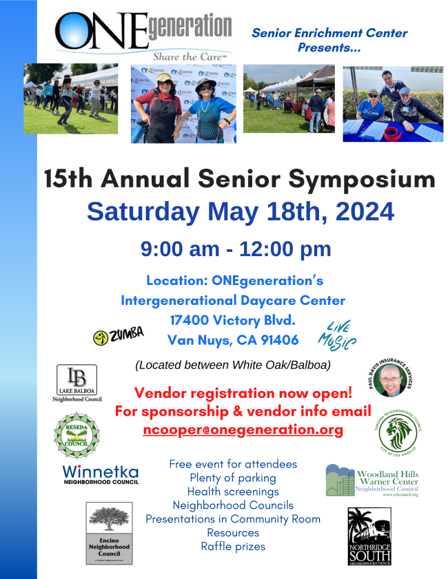 ONEgeneration Senior Symposium Saturday May 18th 2024
