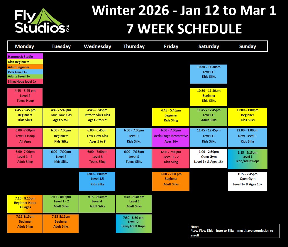 WINTER Session Class Schedule