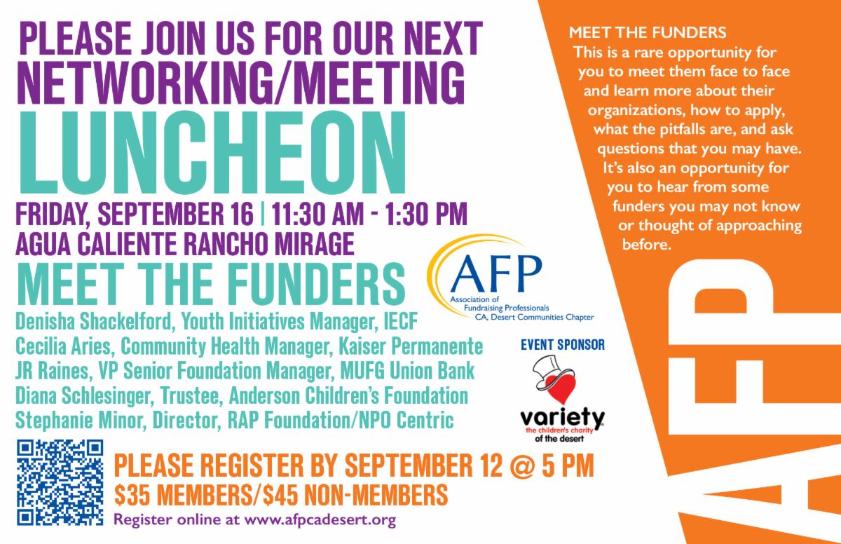 SEPTEMBER News from AFP Desert Communities Chapter