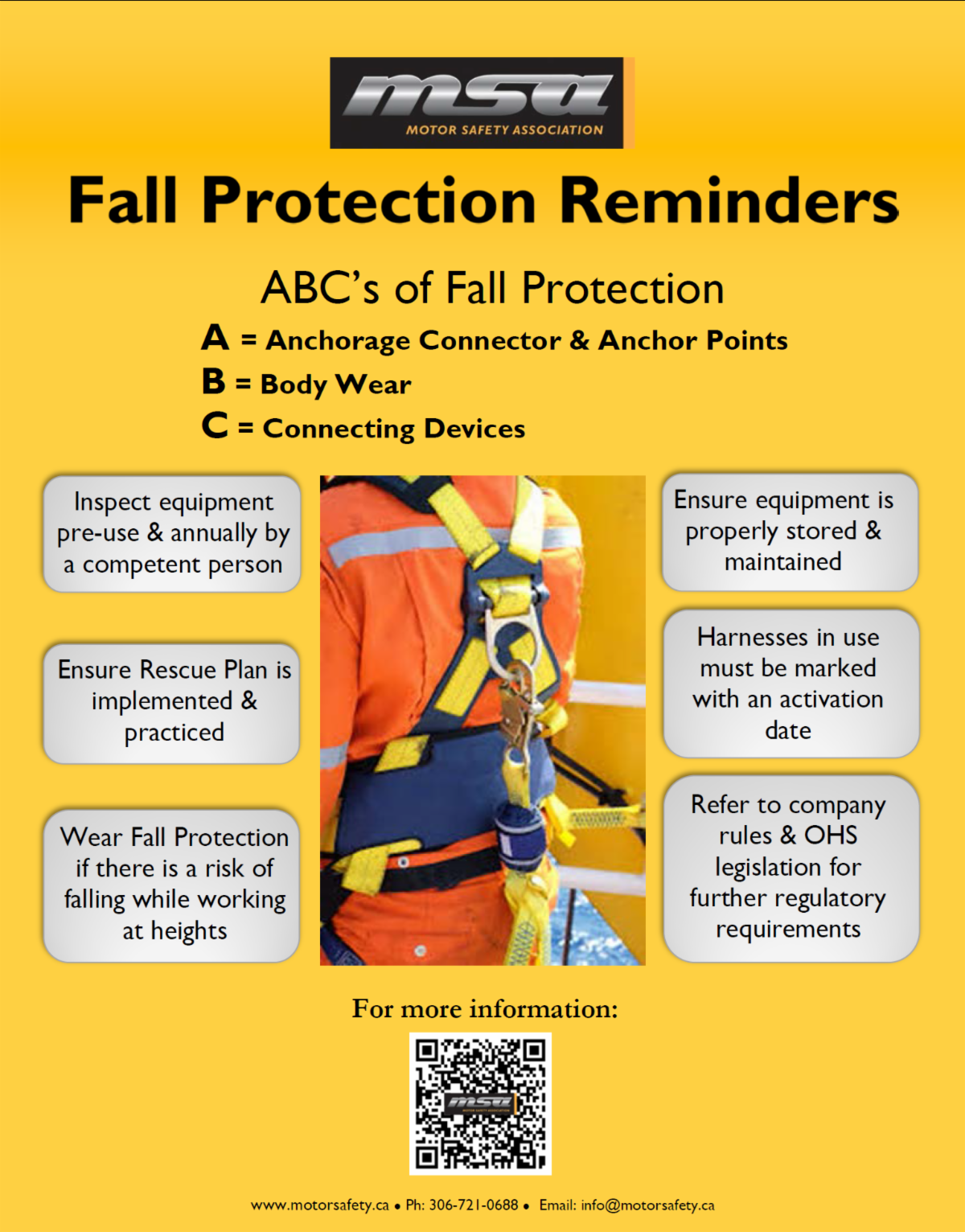 FALL PROTECTION WORKER EVALUATIONS FROM MSA