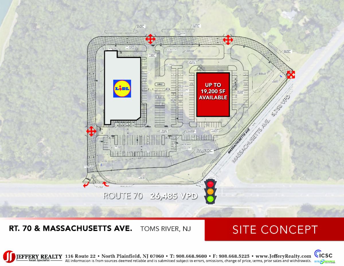 Route 70 - Toms River, NJ | 19,200 SF Pad Site Available | Join Lidl!
