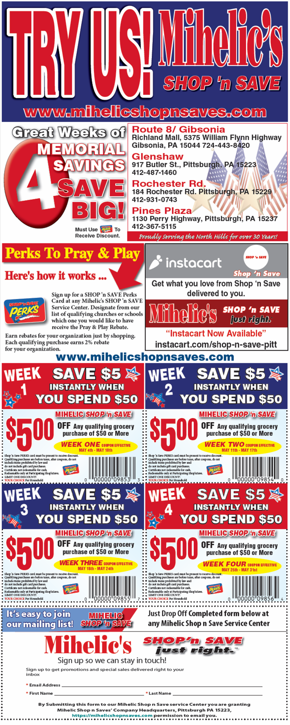 New 2Day Inflation Buster Sale Tues. May 23 - Wed. May 24