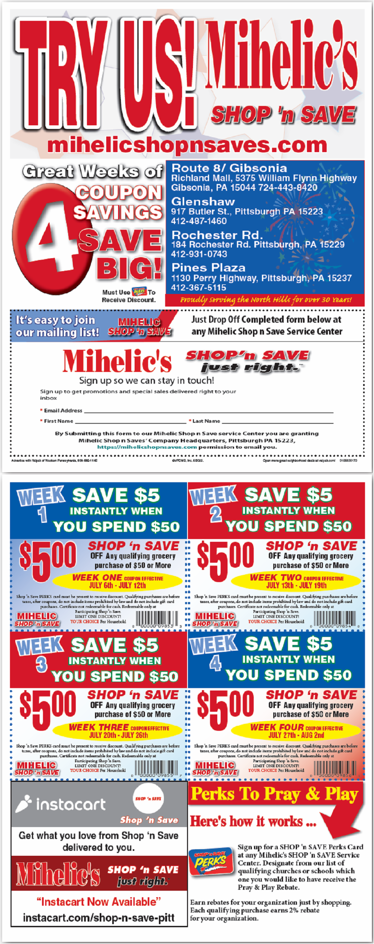 New 2 Day Inflation Buster Sale Tues. July 11th - Wed. July12th