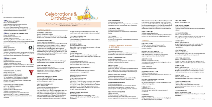 Now Booking - Calgary's Best Birthday Directory