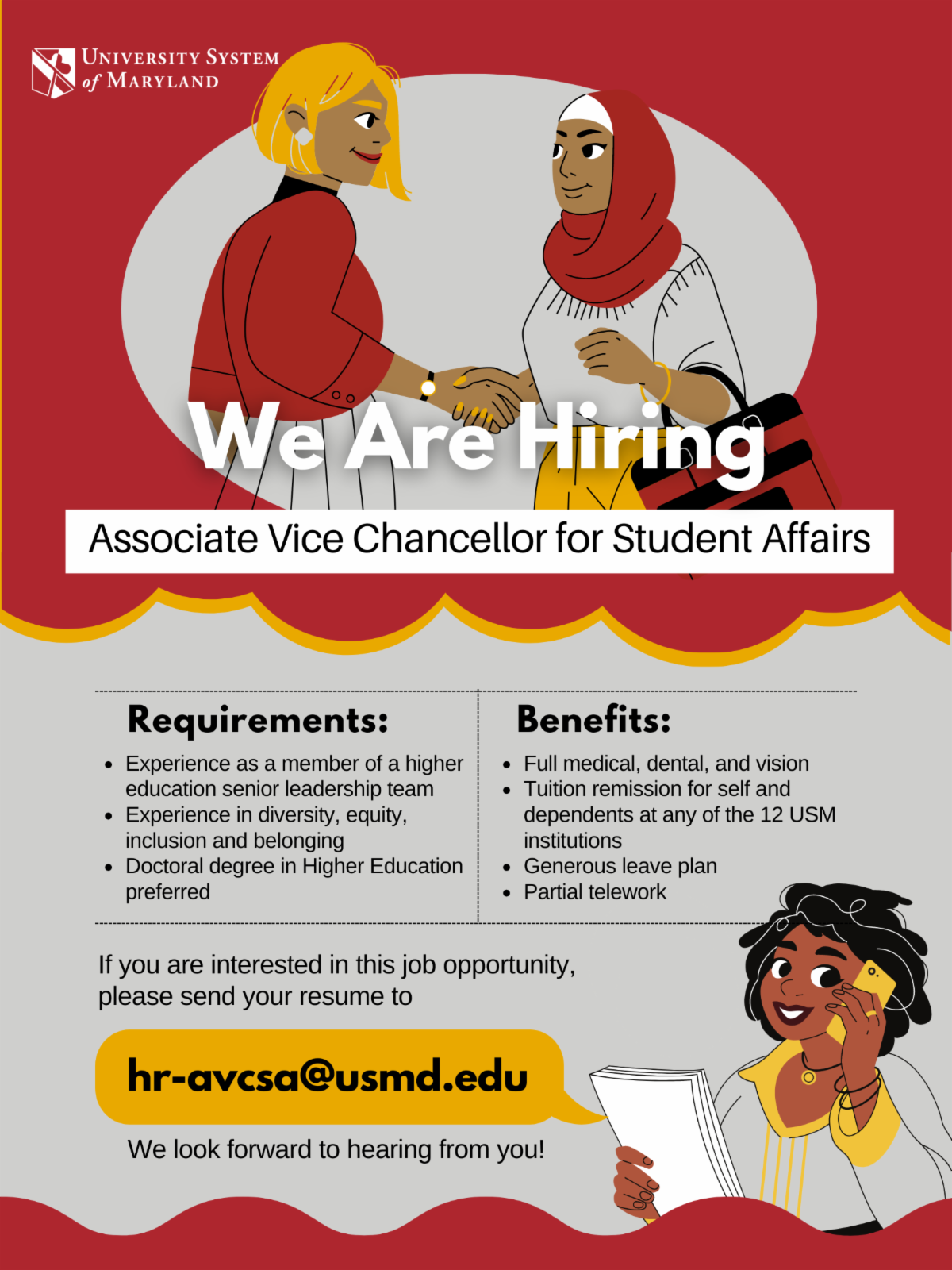 USM Career Opportunities | Associate Vice Chancellor for Student Affairs