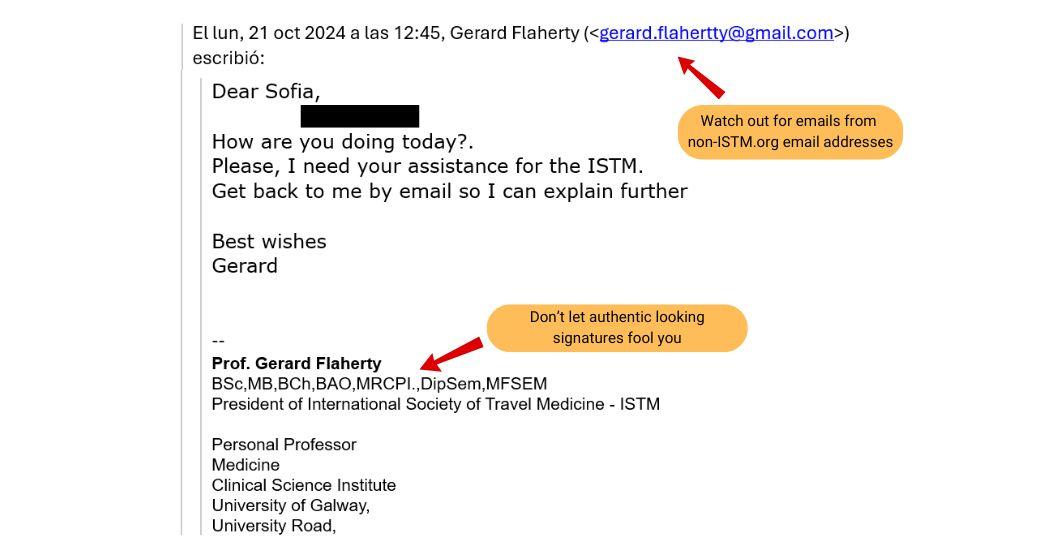 Caution: Fraudulent Emails Targeting ISTM Members