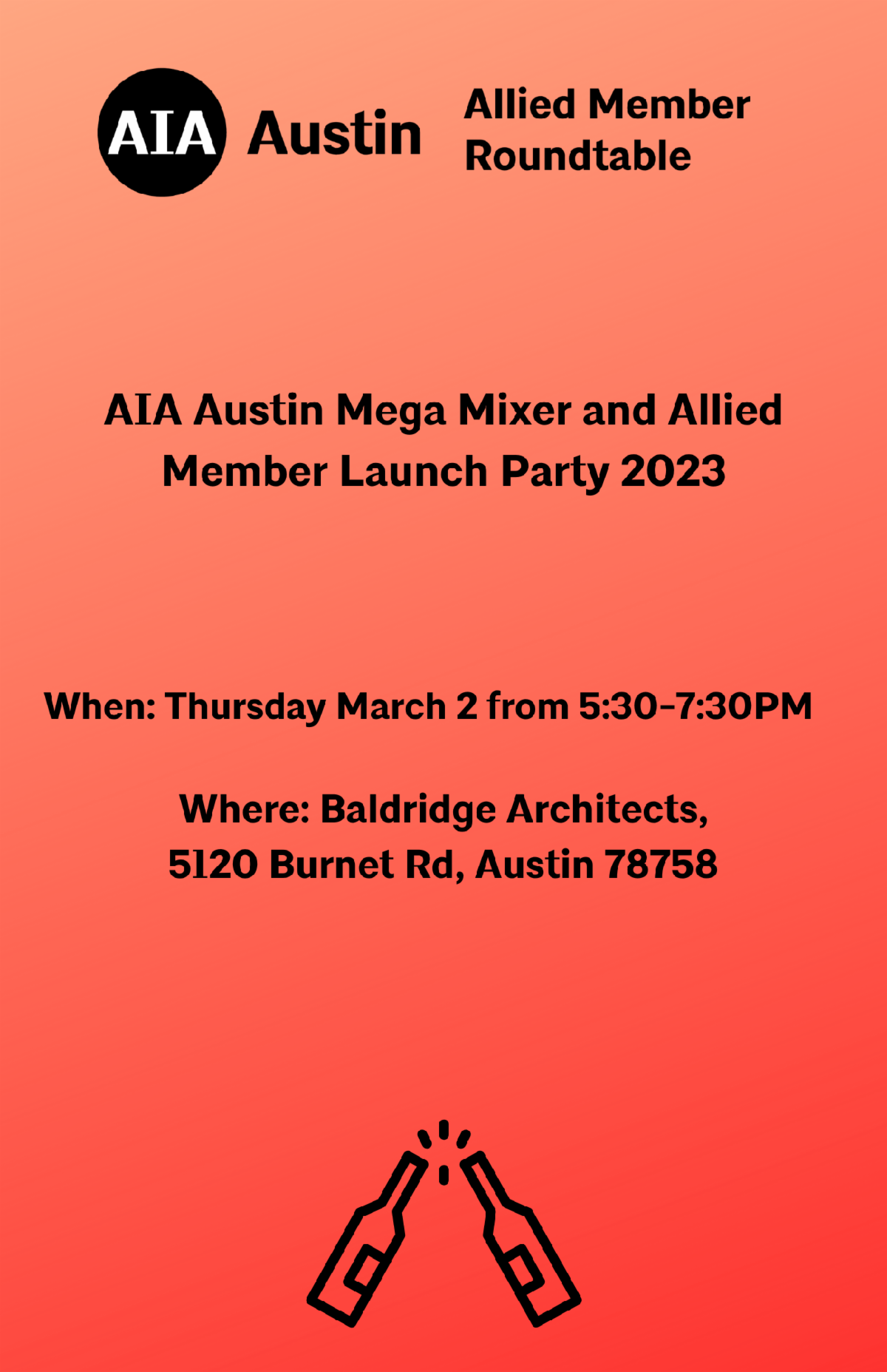 Mark your calendar! AIA Austin Mixer and Allied Member Launch Party 2023