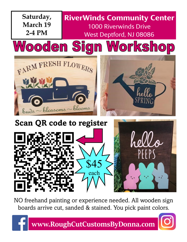 New wood sign class! You don't want to miss this!