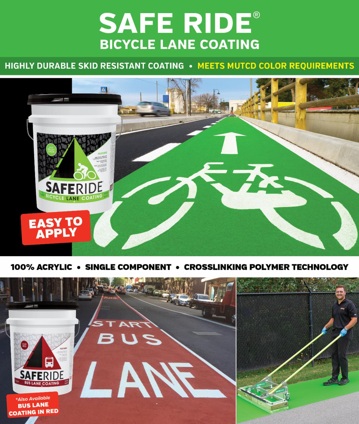 Safe Ride Green Bicycle Lane Coating
