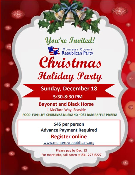 Final Reminder: MCRP Christmas Party - REGISTER NOW!