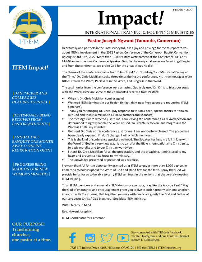 IMPACT NEWSLETTER