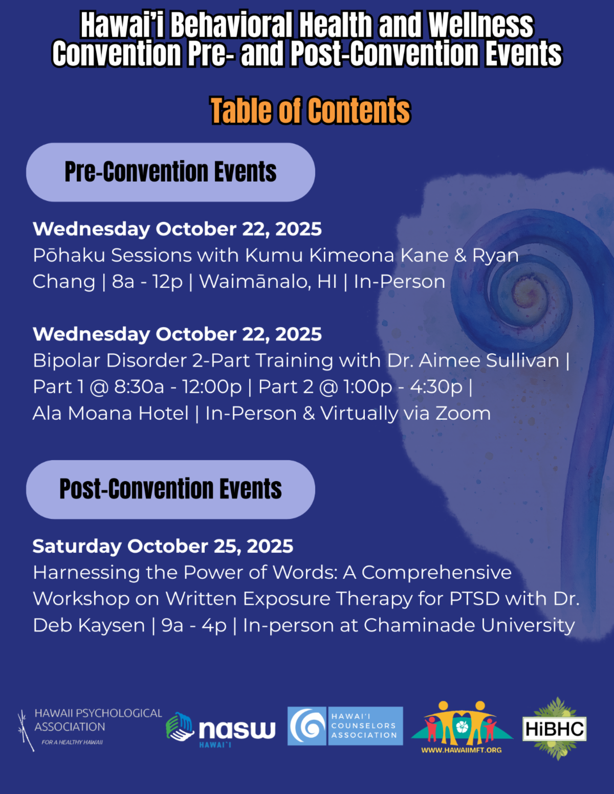 Free Pre-Convention & Post-Convention Training Opportunities!