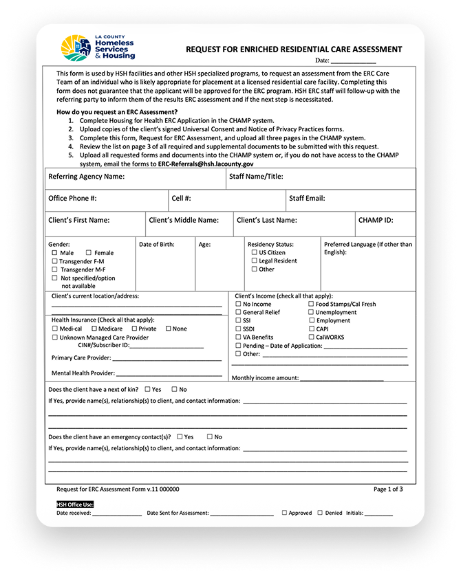 ERC Form & Application Updates