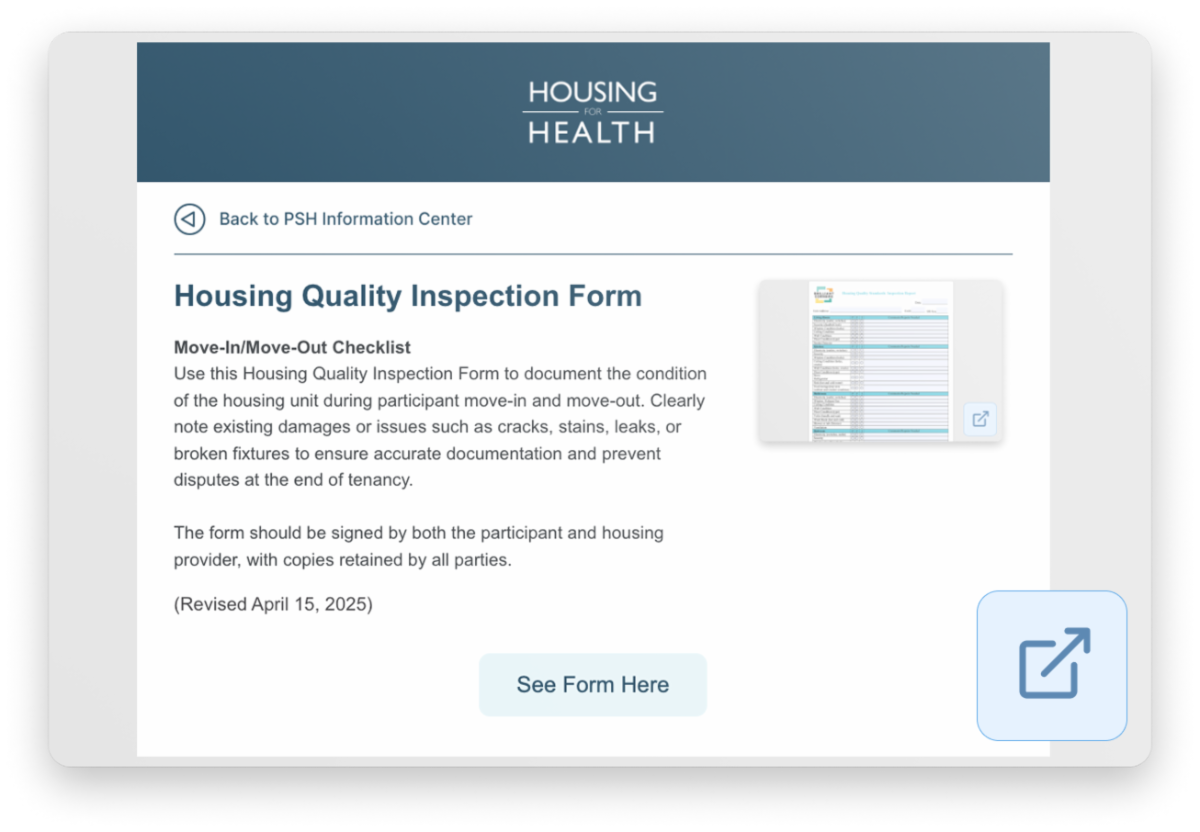 PSH Program Information Center