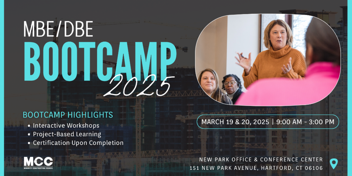 MBE/DBE Construction Bootcamp - Weds., 3/19 + Thurs., 3/20 from 9:00 AM ...
