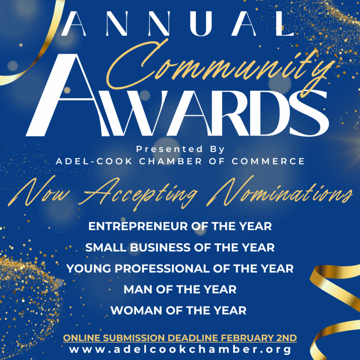Accepting Nominations for Annual Community Awards