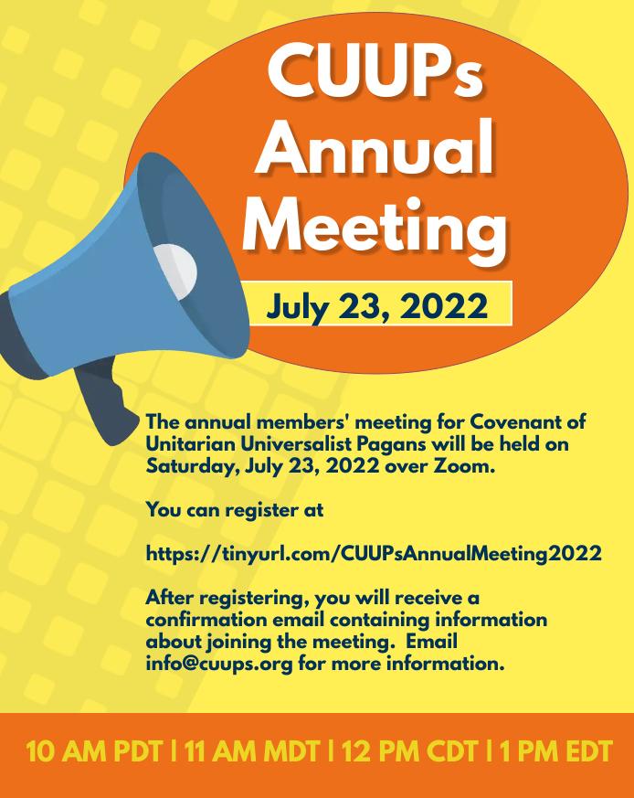 CUUPs Spring 2022 News - UUA GA Programming