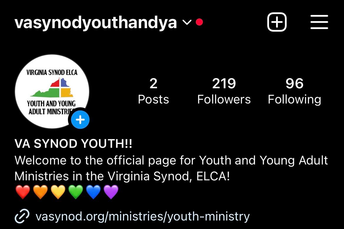 The latest Va Synod Youth Ministry news for you