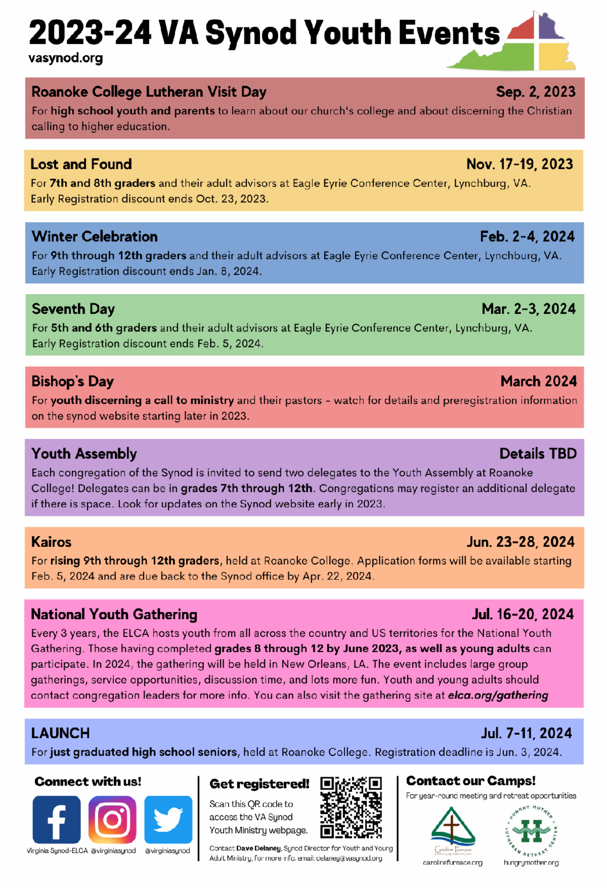 The latest Va Synod Youth Ministry news for you