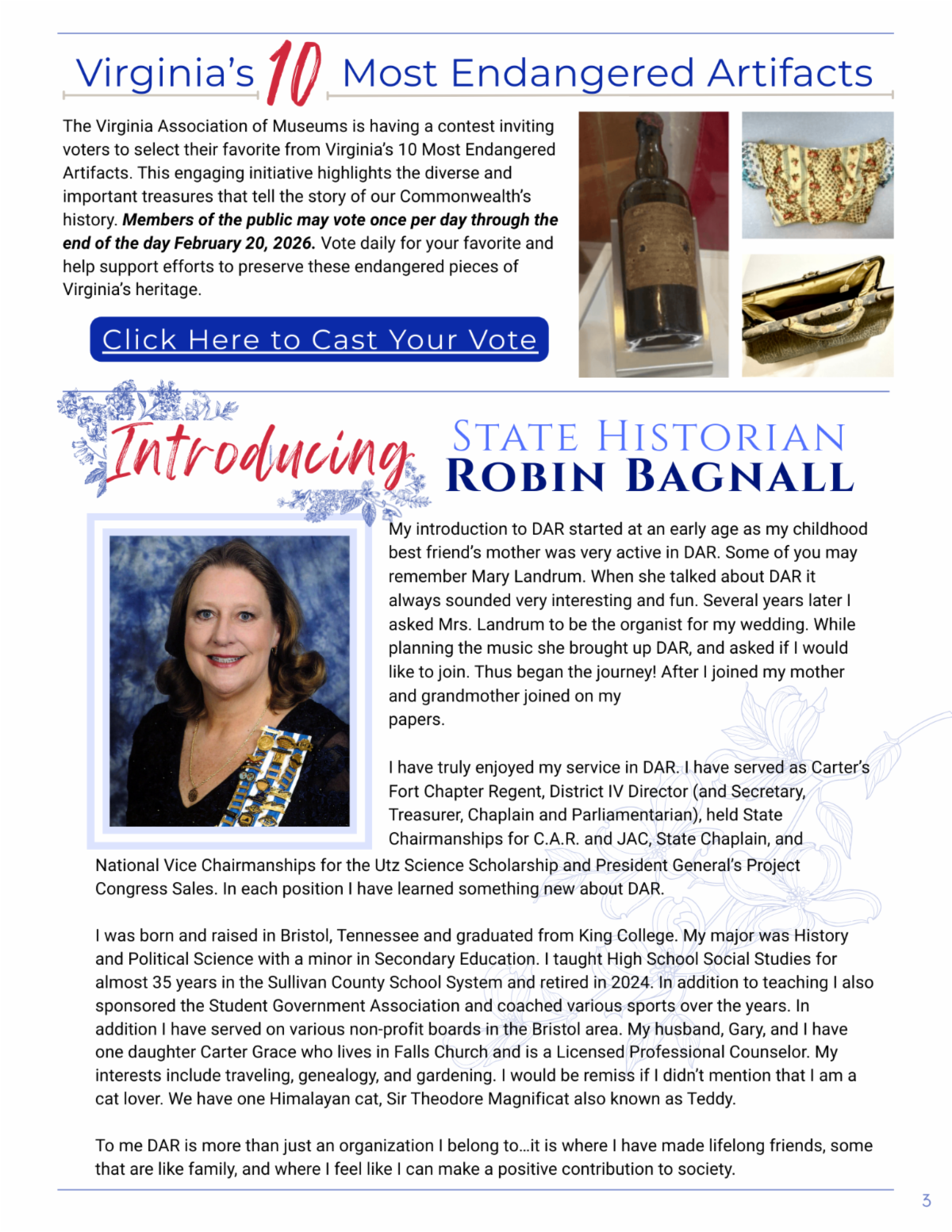 Virginia DAR Sentinel January 2026 Issue