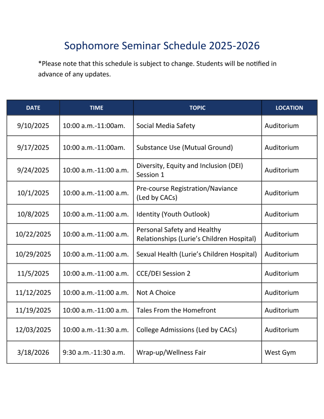 IMSA Student Affairs Newsletter - Welcome Back!