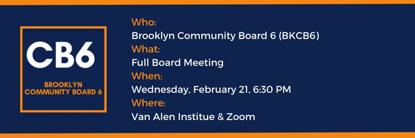 CB6 Full Board Board Meeting