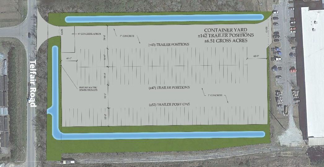 NEW CONCRETE PAVED TRAILER YARD FOR LEASE | ±5.5 AC Near the Port of ...