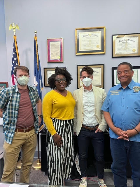 Councilman Green with Matt Olson, New Orleans Workers Center for Racial ...