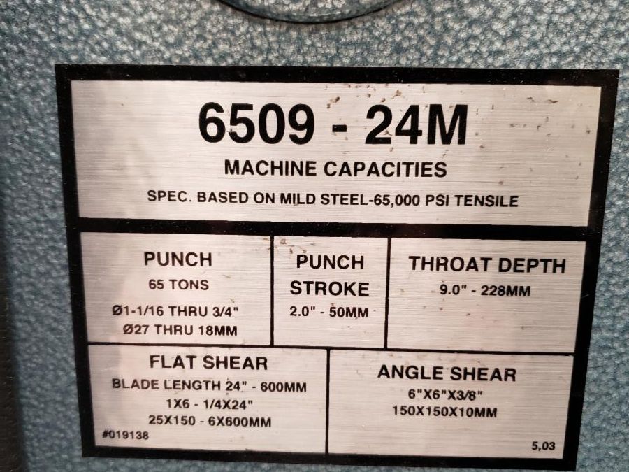 2008 Scotchman Model 6509-24M Ironworker
