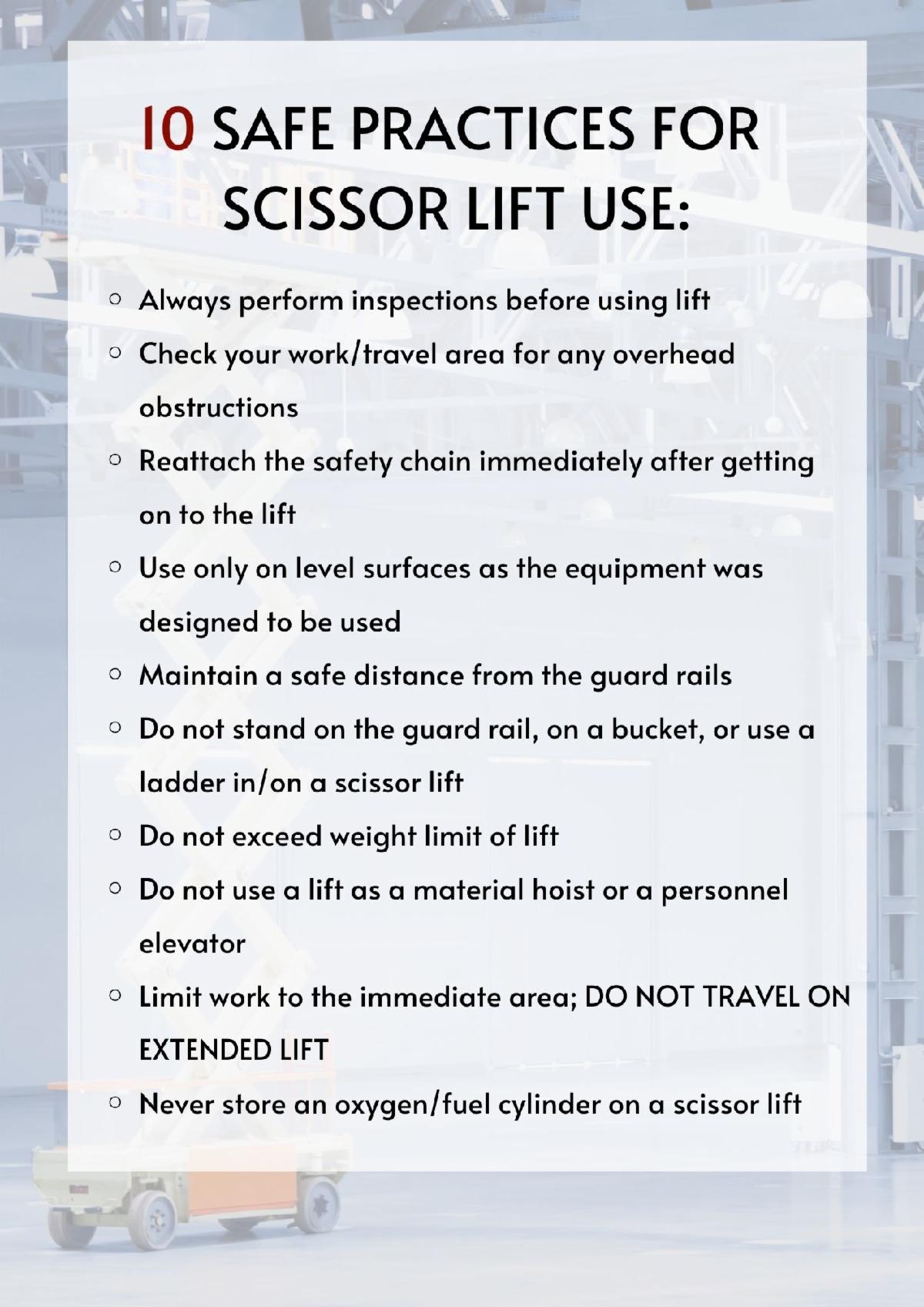 February Newsletter: Scissor Lift Tips and Raffle Winners