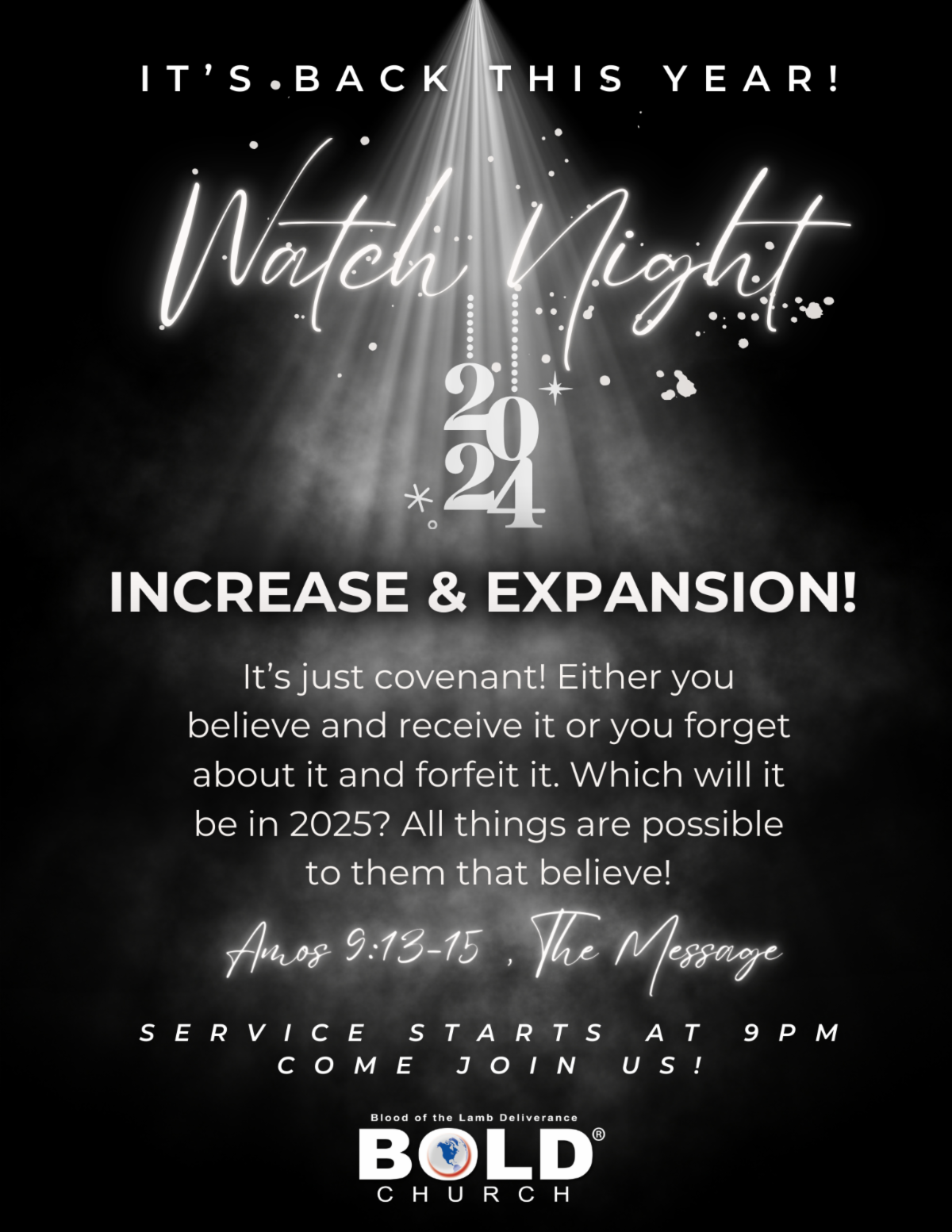 It's Back This Year! Watch Night 2024!