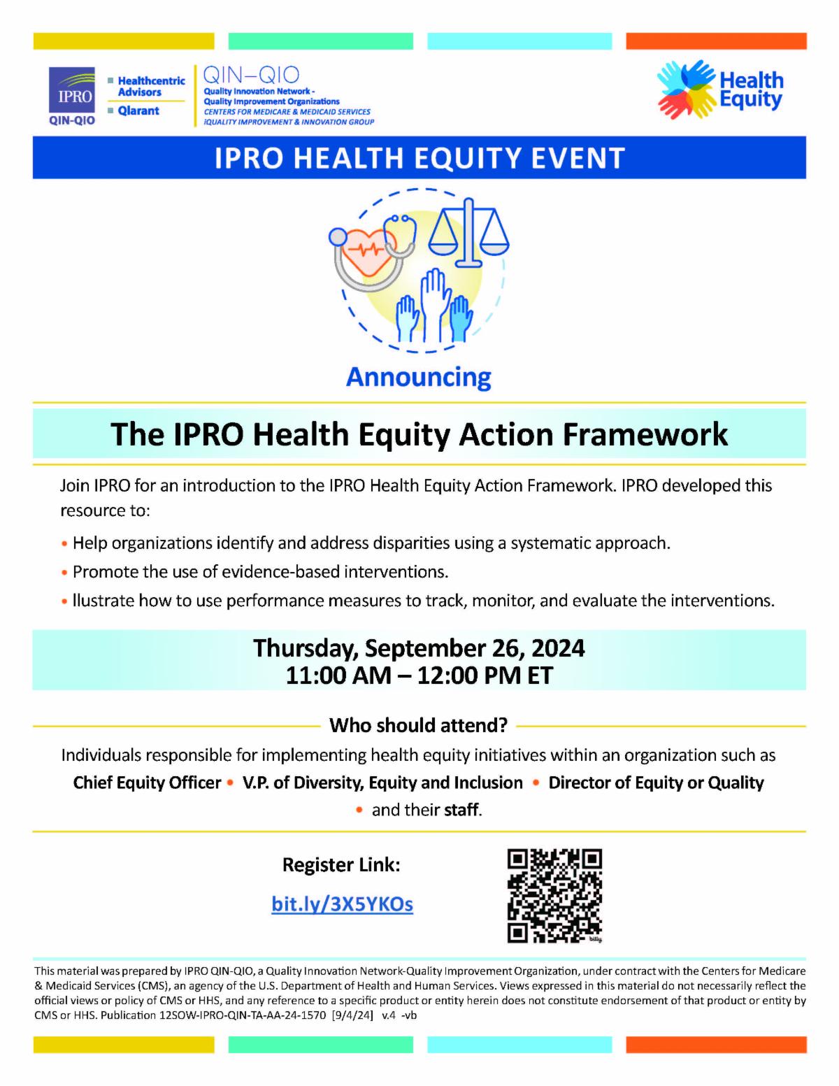 Healthcare Leader: Introduction to the IPRO Health Equity Action Framework