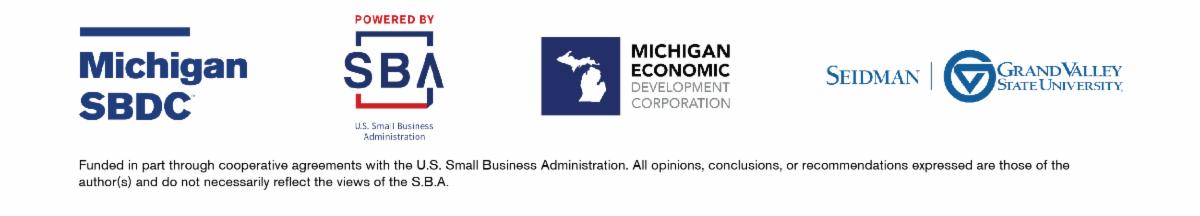 Email from Michigan Small Business Development Center