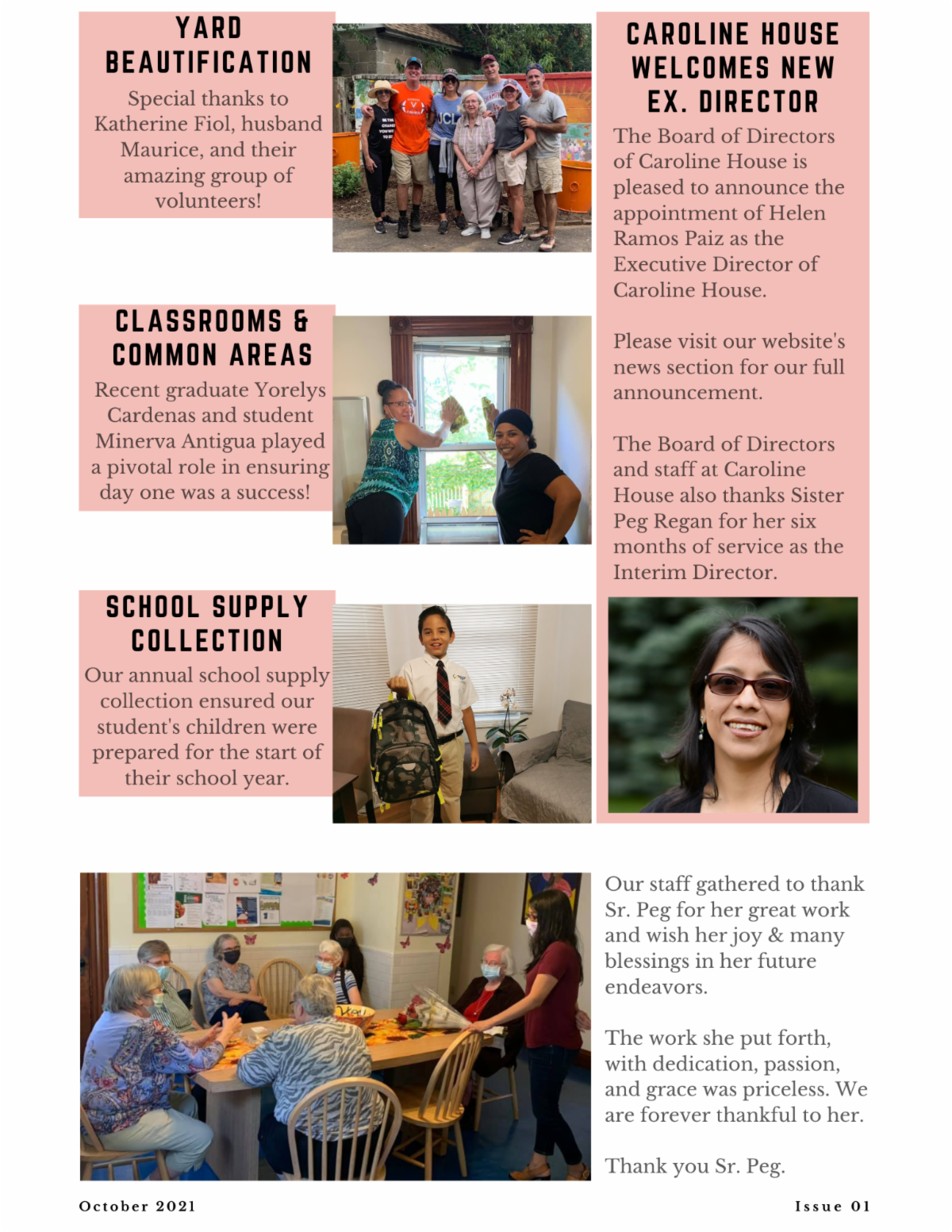 October Caroline House Newsletter - WELCOME BACK STUDENTS!