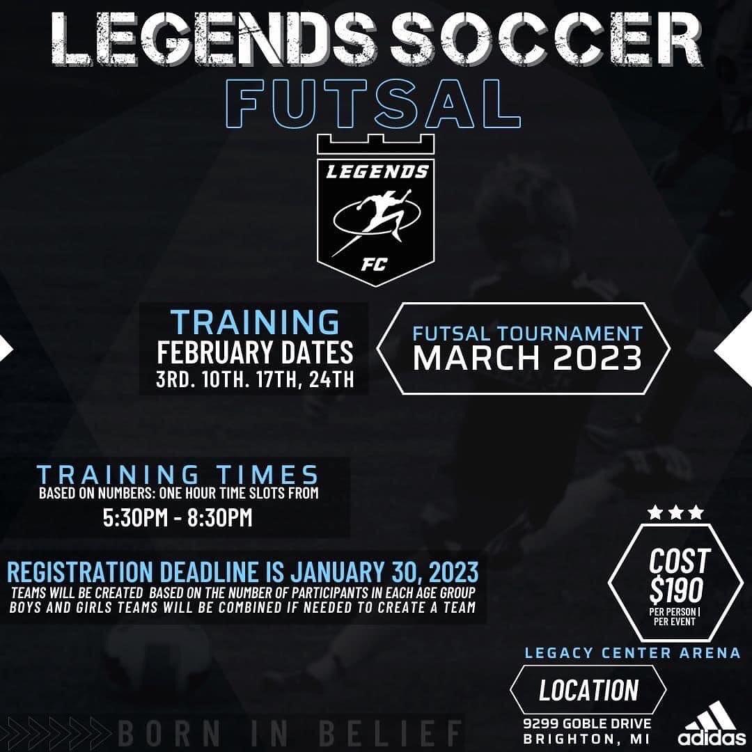 Legends FC Newsletter | January 11, 2023 - Facility Request & Winter ...