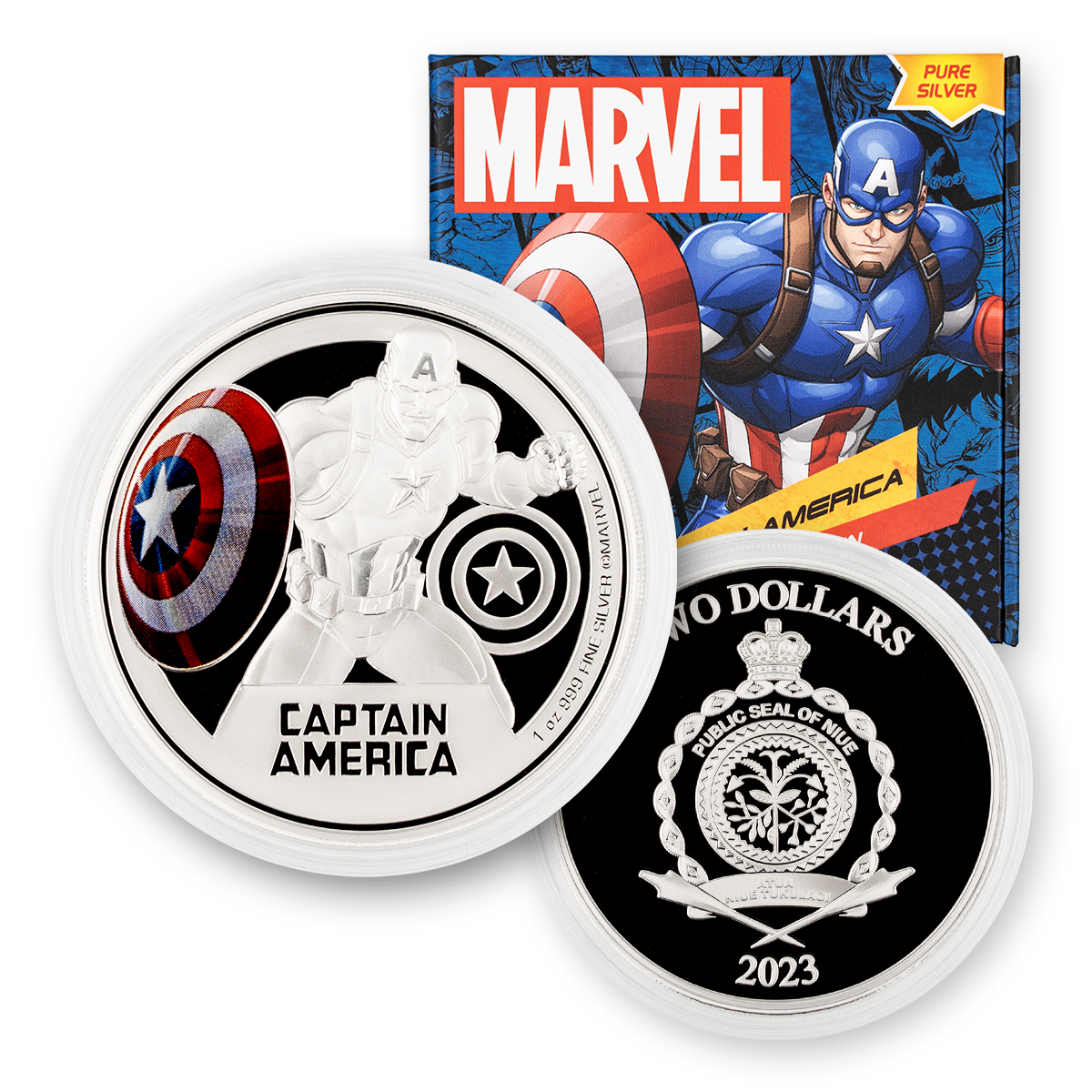Captain America & Iron Man 1oz Silver - Avengers Assemble!