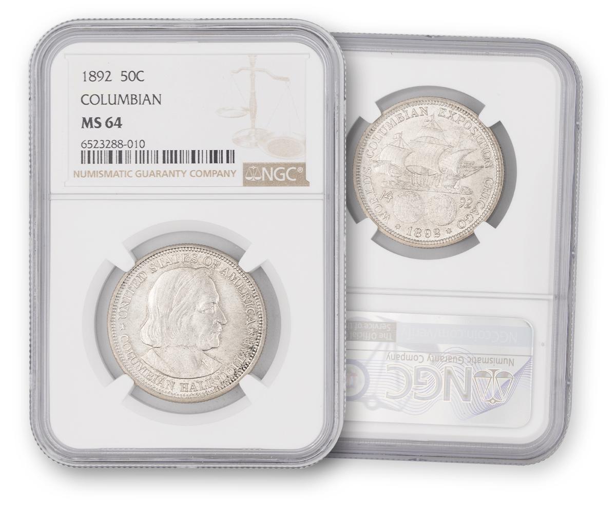 Uncirculated Christopher Columbus Silver Half Dollars for More than $80 ...