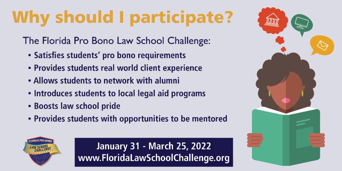 Florida Pro Bono Law School Challenge - Pro Bono & Mentoring Opportunities