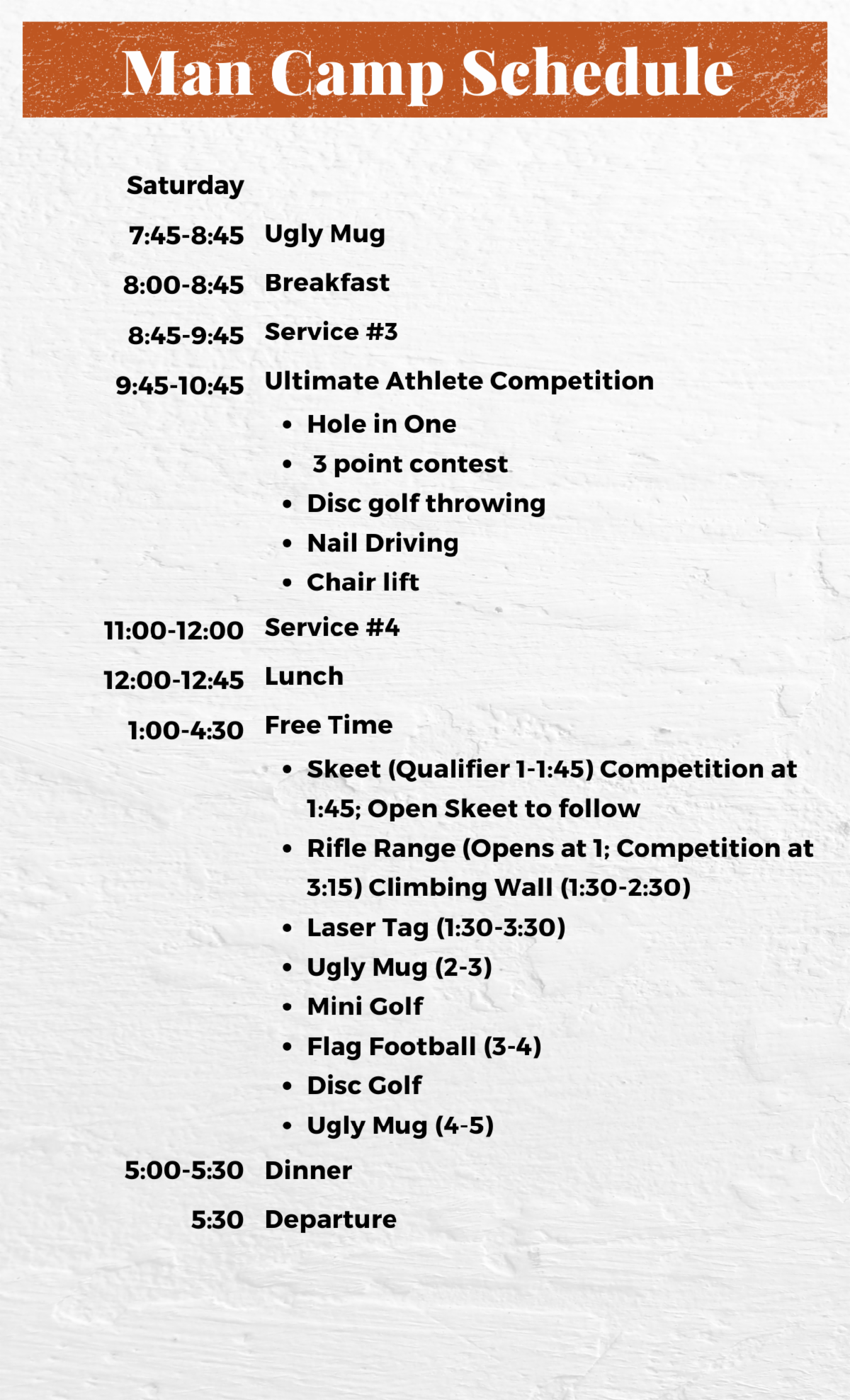 Arrival Details & Schedule