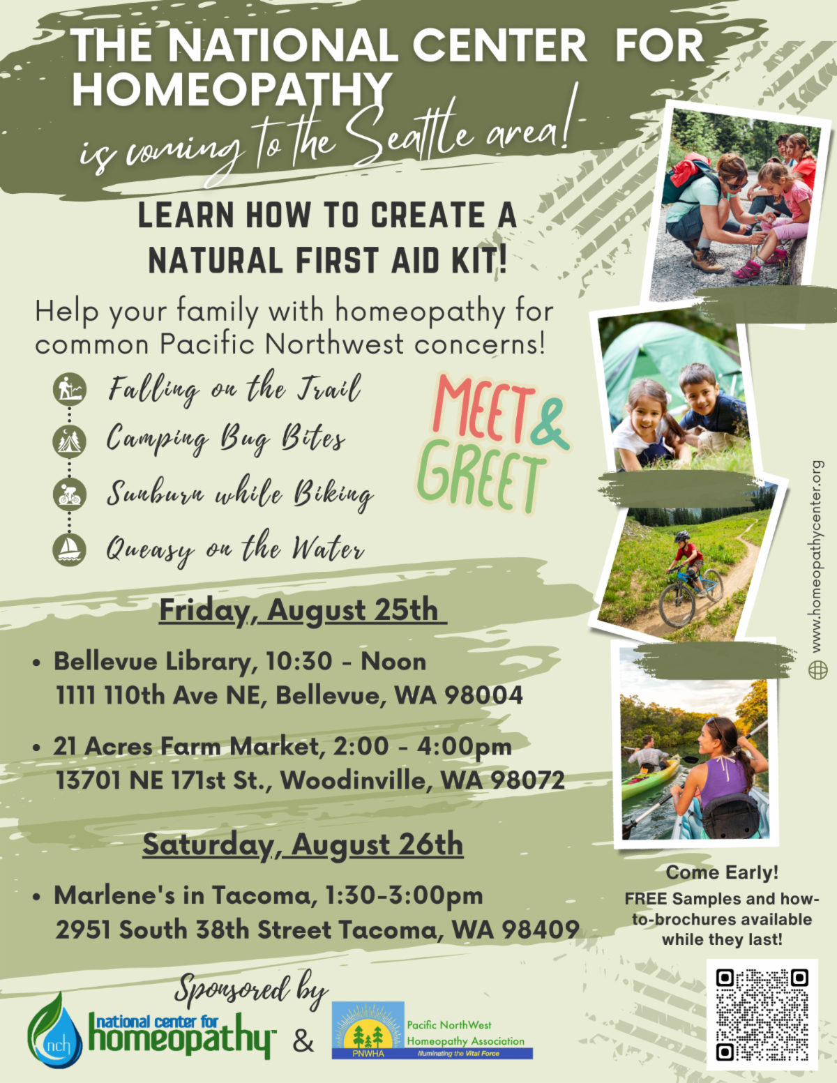 Upcoming National Center for Homeopathy Events August 25th & 26th